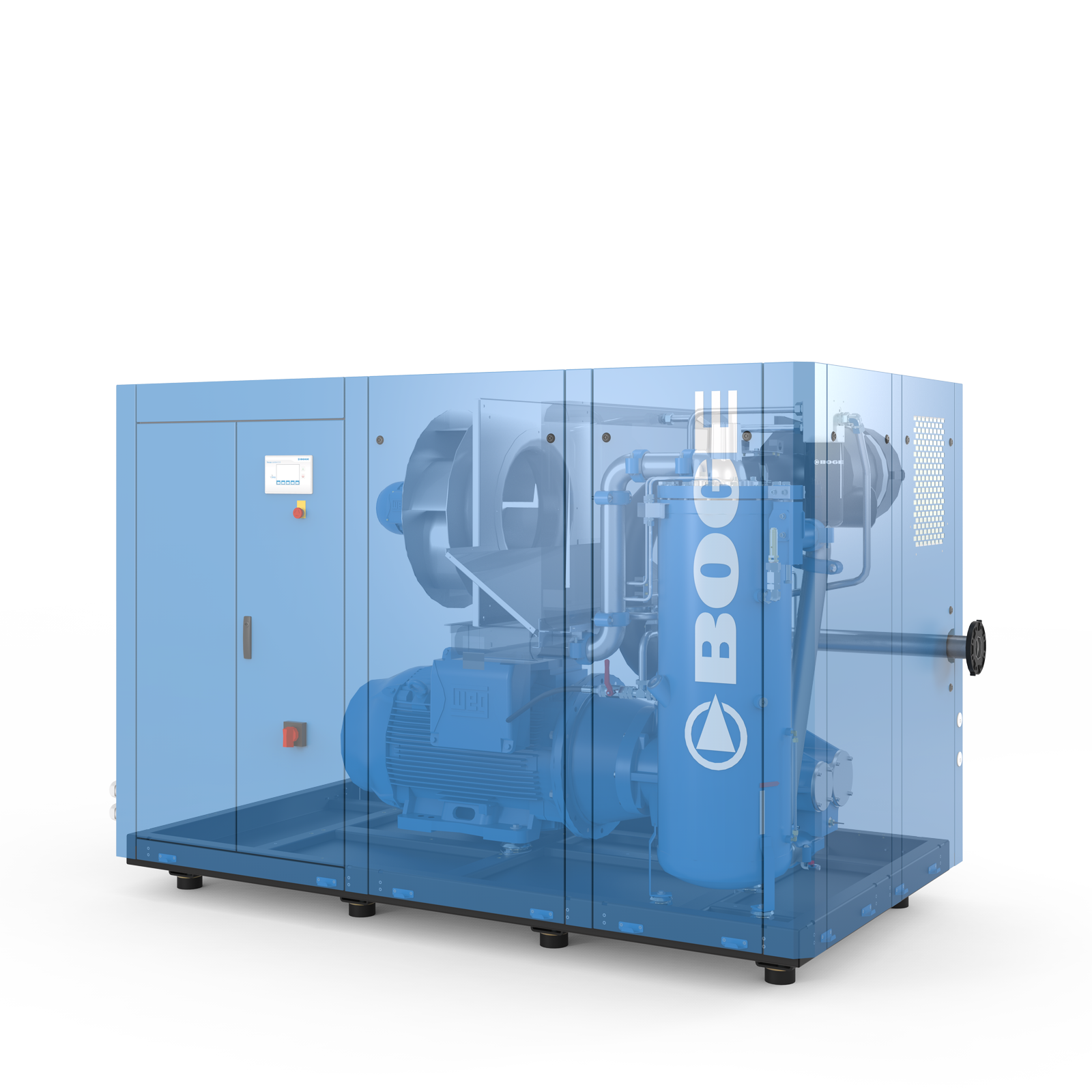 New screw compressor with direct drive and 90 kW output | BOGE Compressors